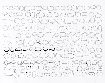 Cloud Speech Bubble FAT-BLANK-Laser Cut-Choose A Size-DIY Crafts-Comic ...