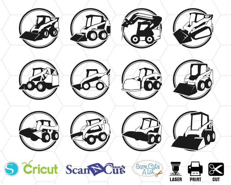Skid Steer svg skid loader svg skidloader svg tractor svg | Etsy