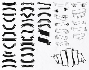 42 Ruban SVG Bundle Ruban Bannière Svg Bannière Svg - Etsy Canada