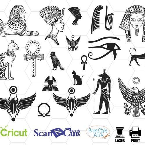 Egyptian Svg Files Bundle Egypt Svg Ancient Egypt Svg | Etsy