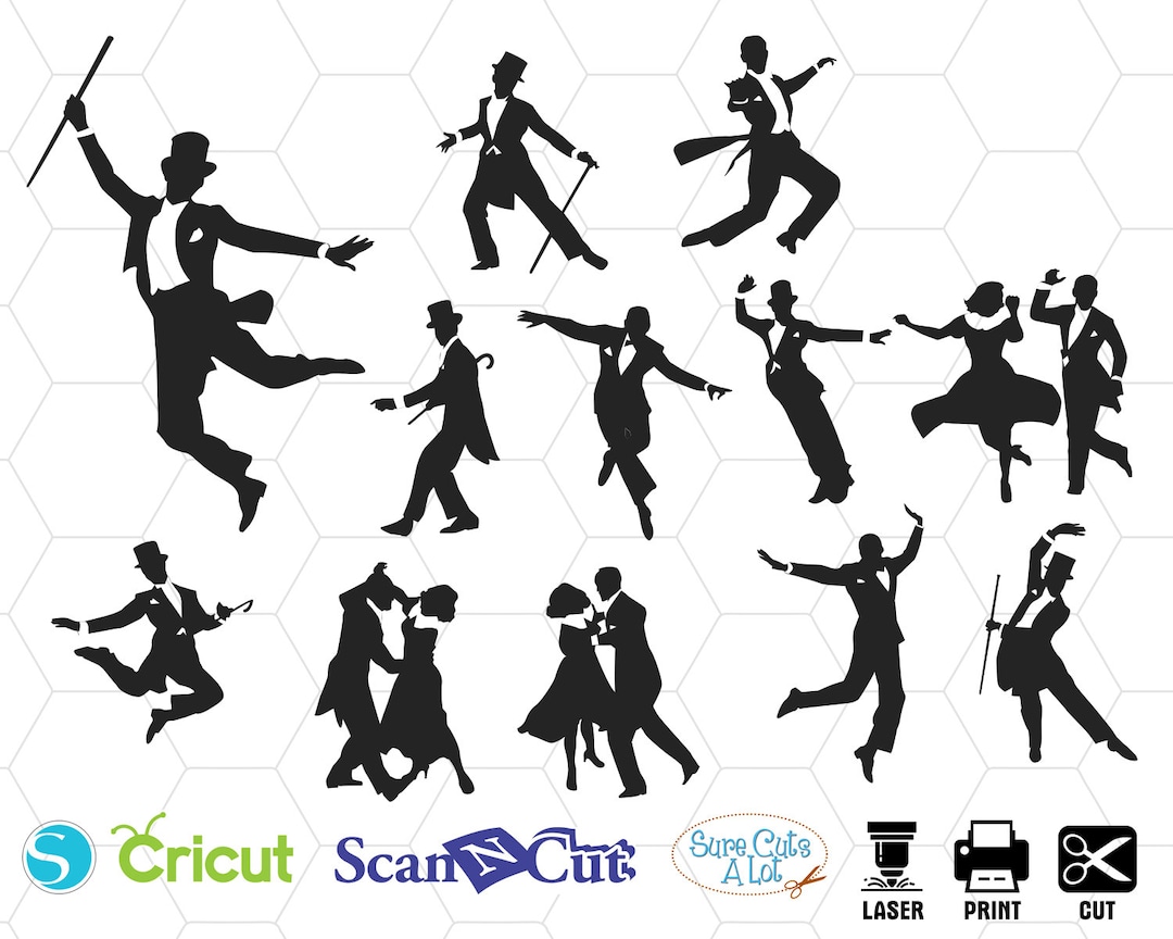 Gentlemen Dance Svg, Classic Dance Svg, Tuxedo Dance Svg, Dance Cut ...