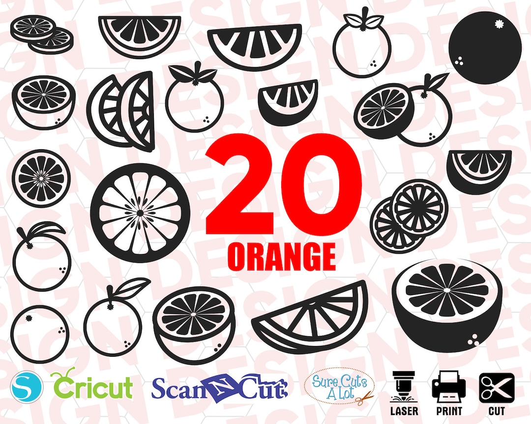 Orange Svg, Fruit Svg, Lemon Svg, Orange Clipart, Orange Vector, Orange ...