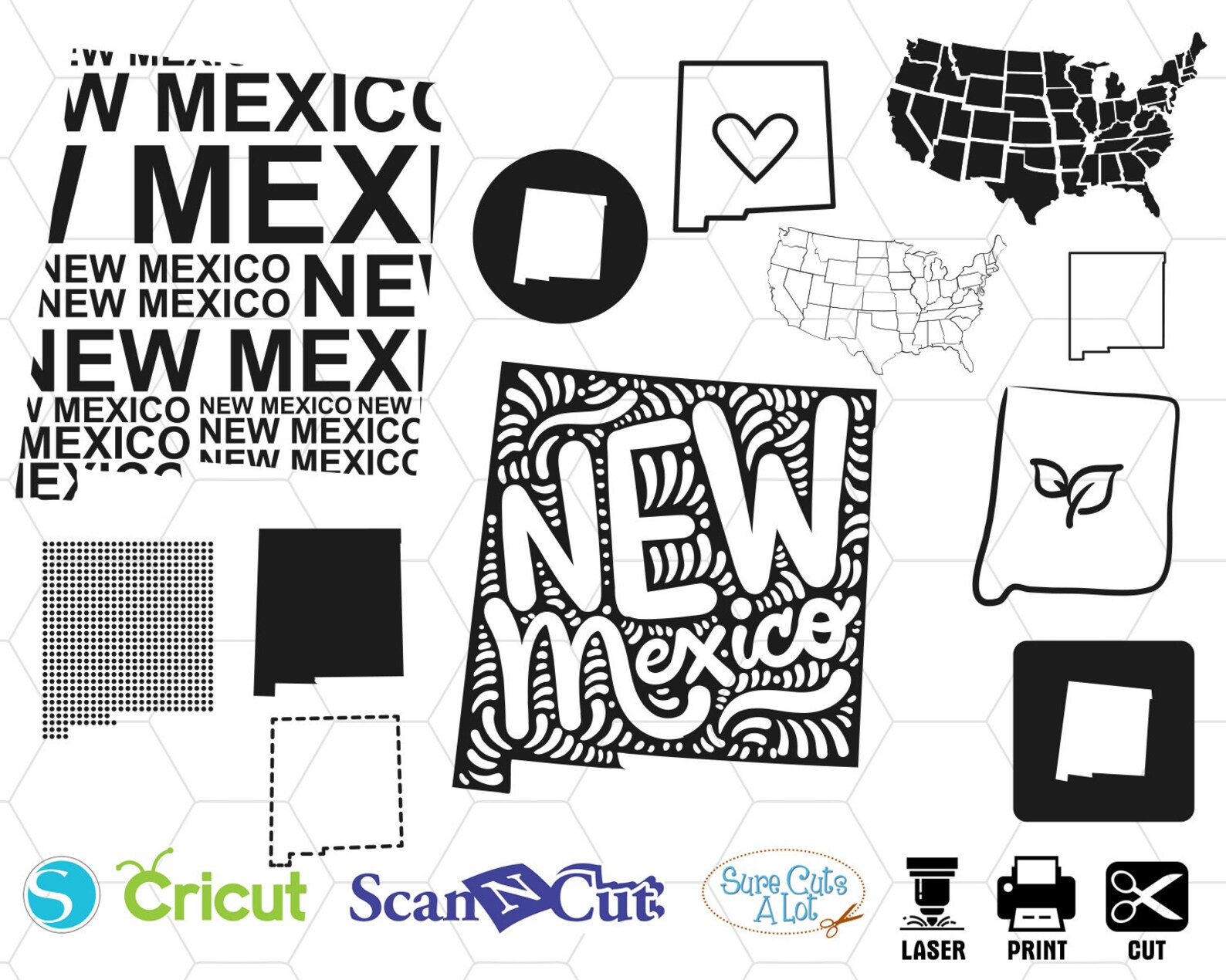 New Mexico Svg, Us States Svg, Usa, United State, Pride, Native ...