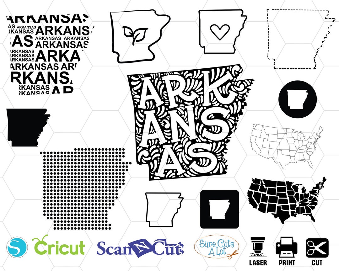 Arkansas Svg, Arkansas State Svg, Arkansas Clipart, Arkansas Cut File ...