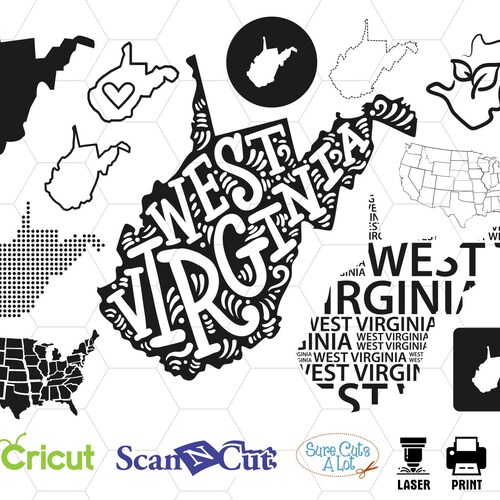 West Virginia Outline - Etsy