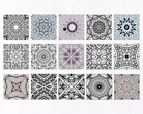 17 Seamless Square Patterns Svg Mandala Pattern SVG Mandala - Etsy
