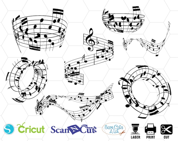 Music Logo #6 SVG, Musical Note SVG, Music Note SVG, Musical Note ...