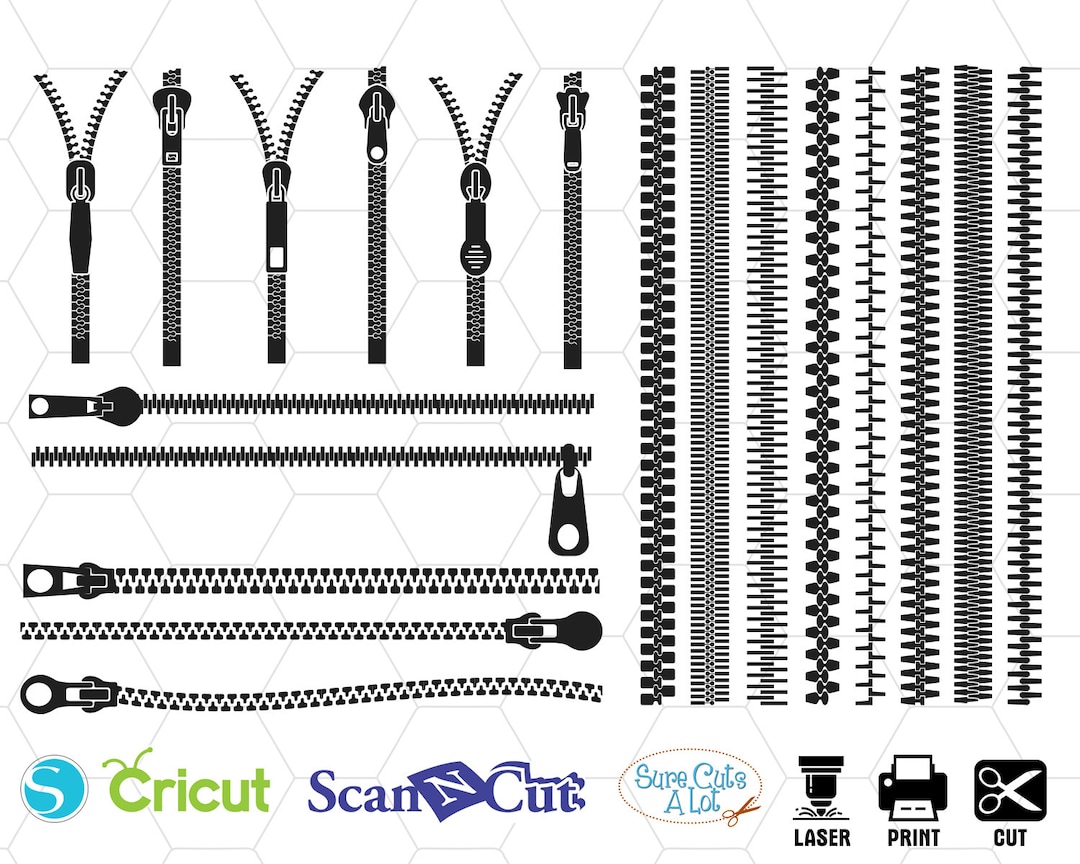 Zipper Svg, Zipper Case, Zipper Bag, Clipart, Decal Files, Zipper ...