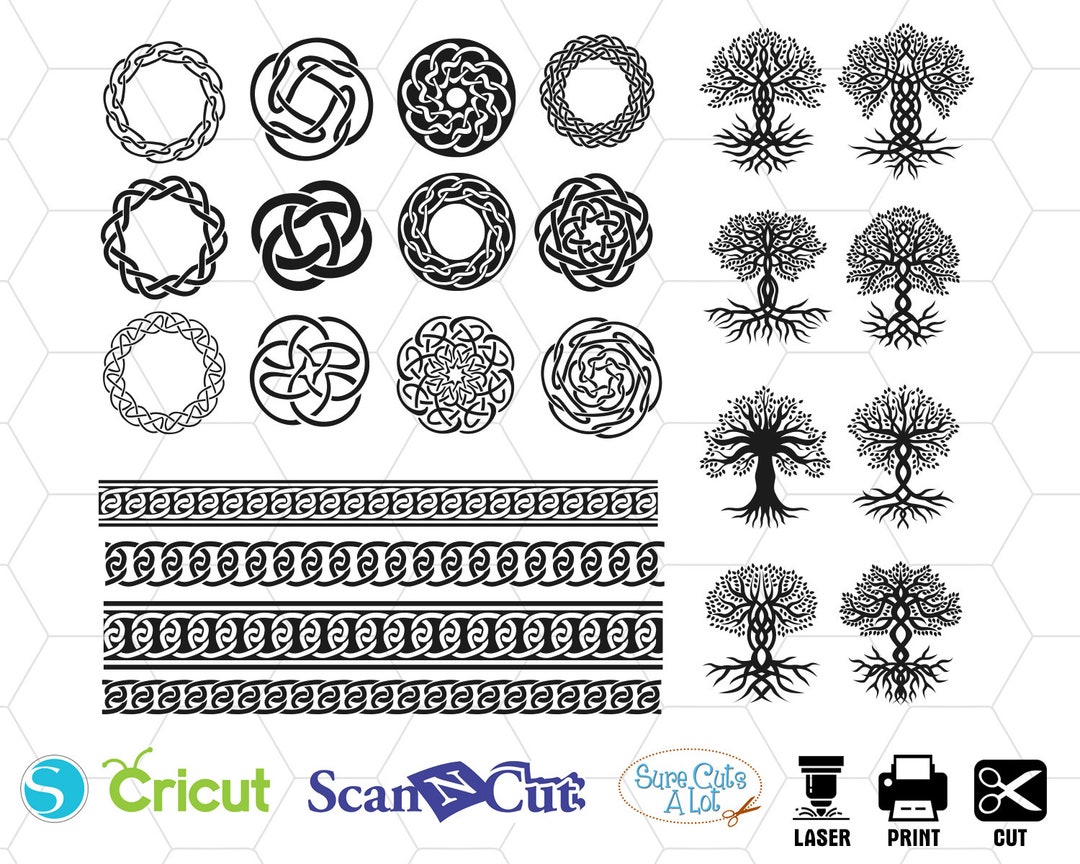 Celtic Circles Svg, Celtics Svg, Celtic Knot, Svg Files, Svg Files for ...