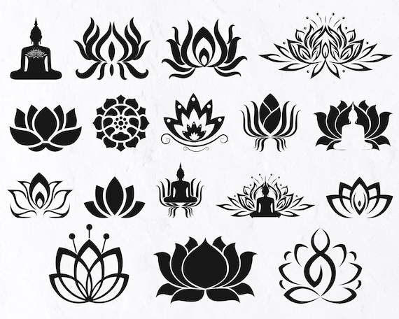 17 Lotus Flower SVG Bundle Lotus Svg Lotus Clipart Lotus - Etsy