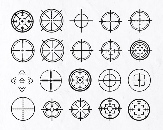 20 Hunting Target SVG Bundle Sniper Scope Dart Shooting - Etsy