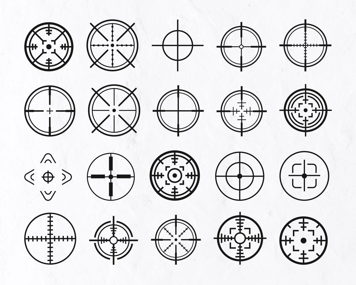 20 Hunting Target SVG Bundle, Sniper Scope, Dart Shooting, Gun, Target ...