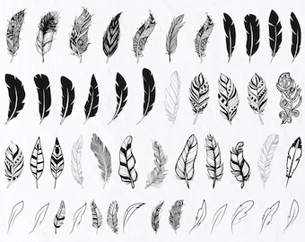 Feather Dxf File - Etsy