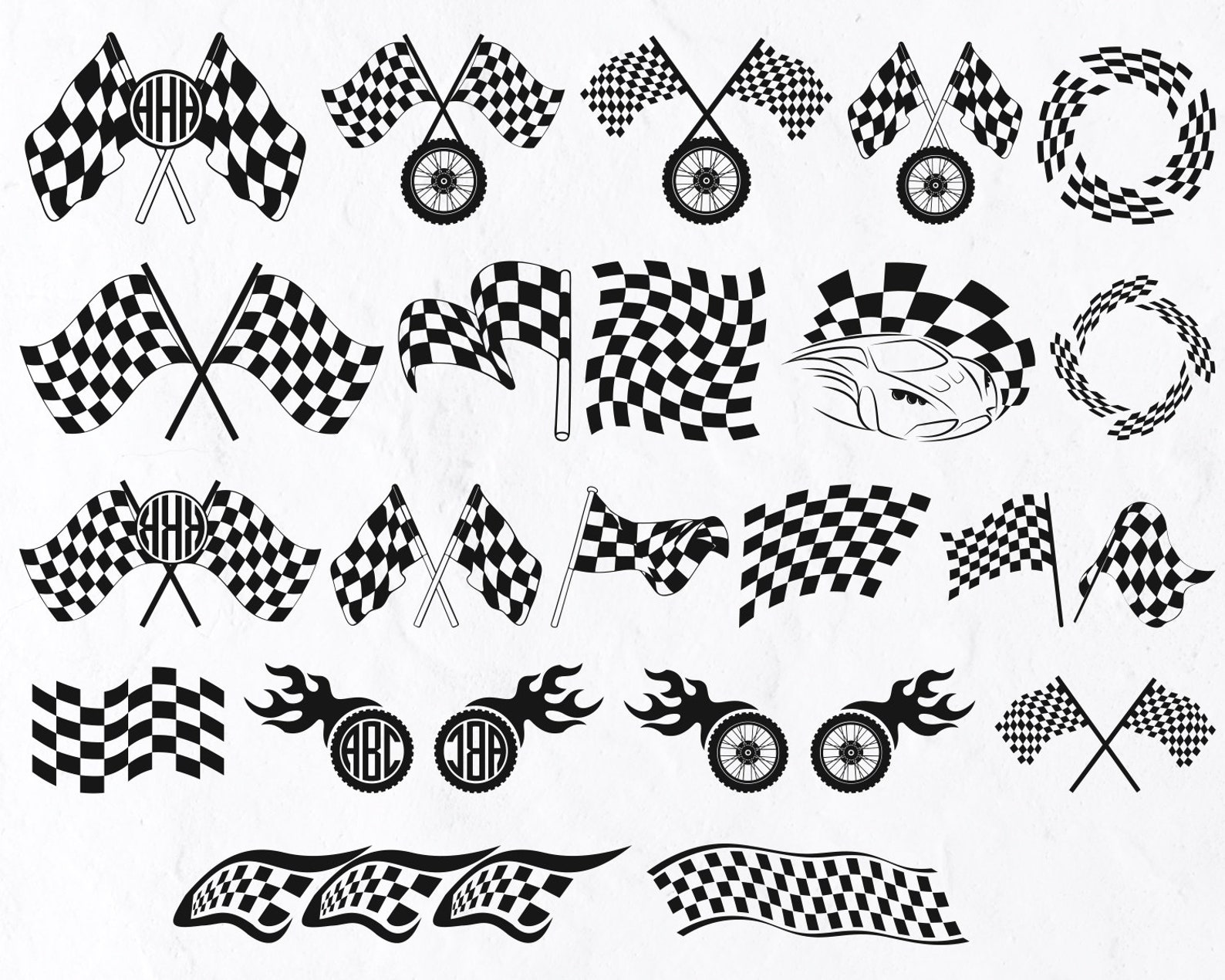 23 Racing Flags SVG Bundle Start Flags Svg Finish Flags Svg - Etsy