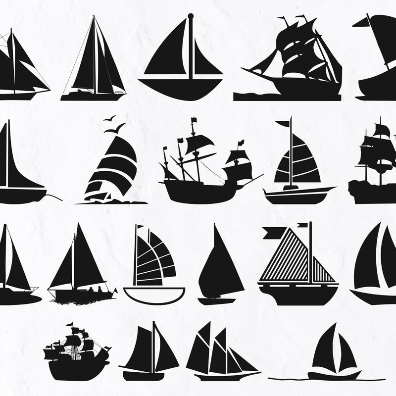 Sailboat Vector - Etsy