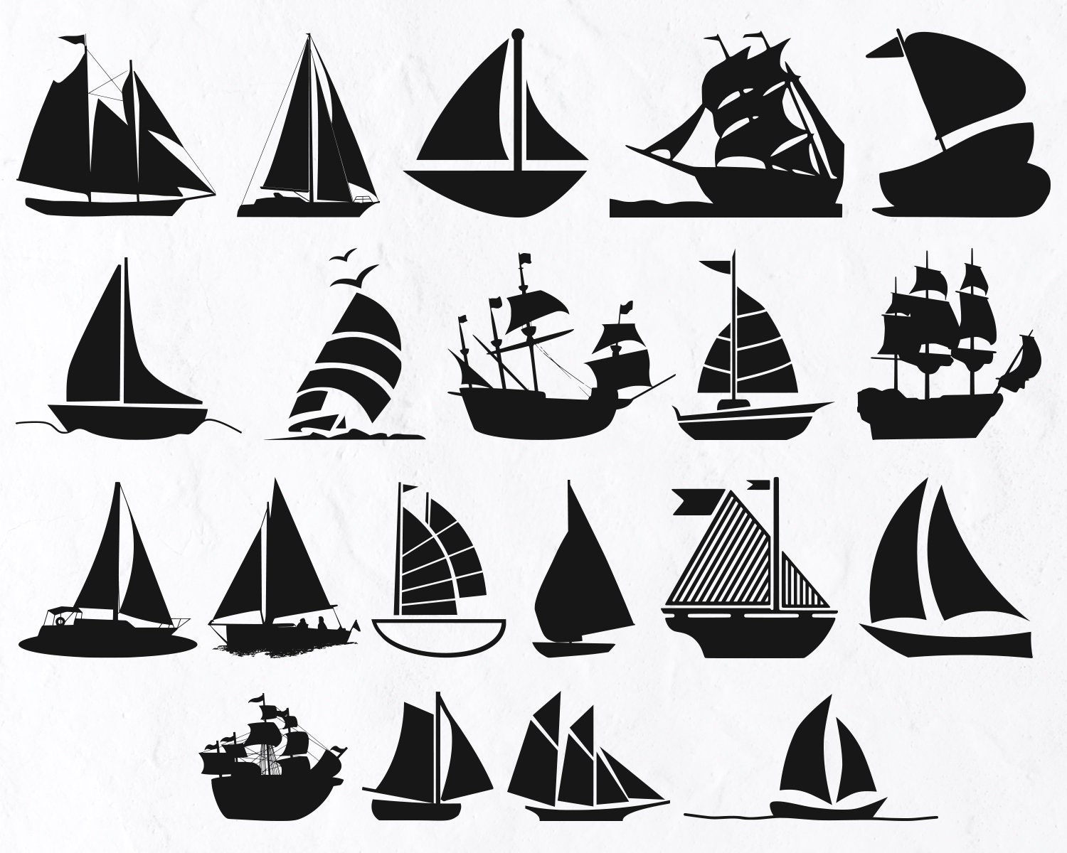 20 Sailboat SVG Bundle, Sea, Yacht, Travel, Boat, Ship, Ocean, Water ...