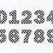 10 Checkered Numbers SVG, Birthday Number Svg, Blue Line Number Svg ...