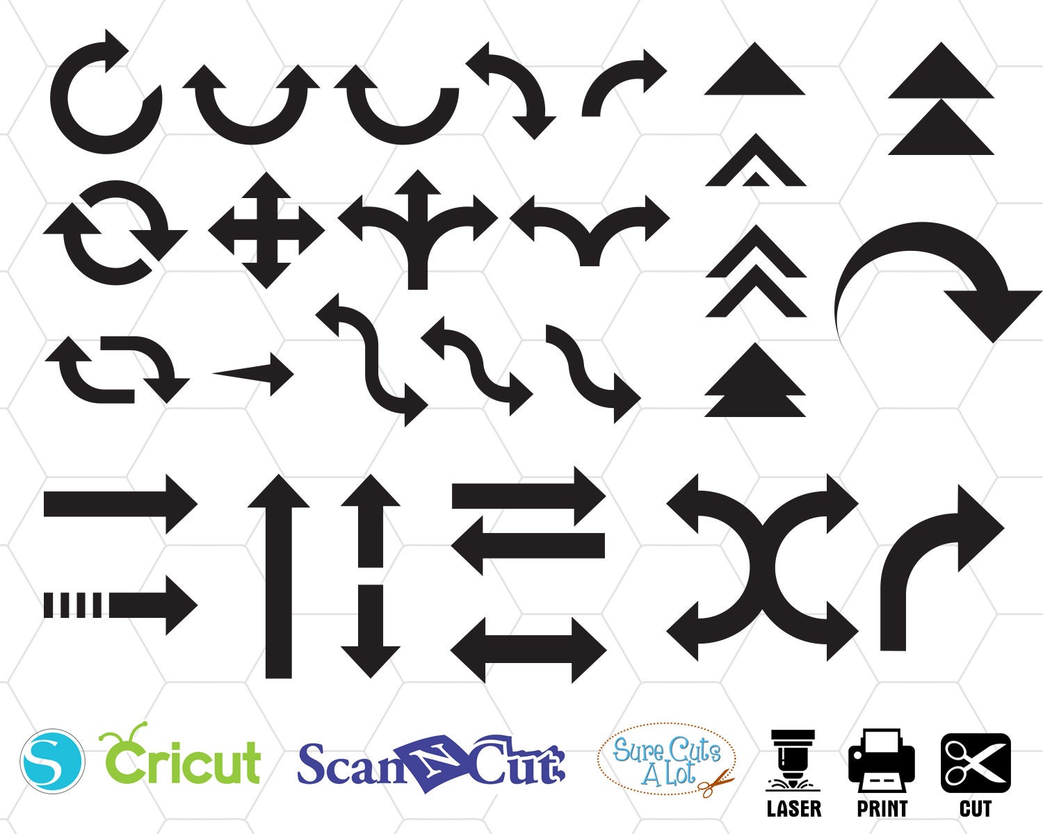 Flecha svg flechas svg archivo de corte svg imágenes | Etsy España