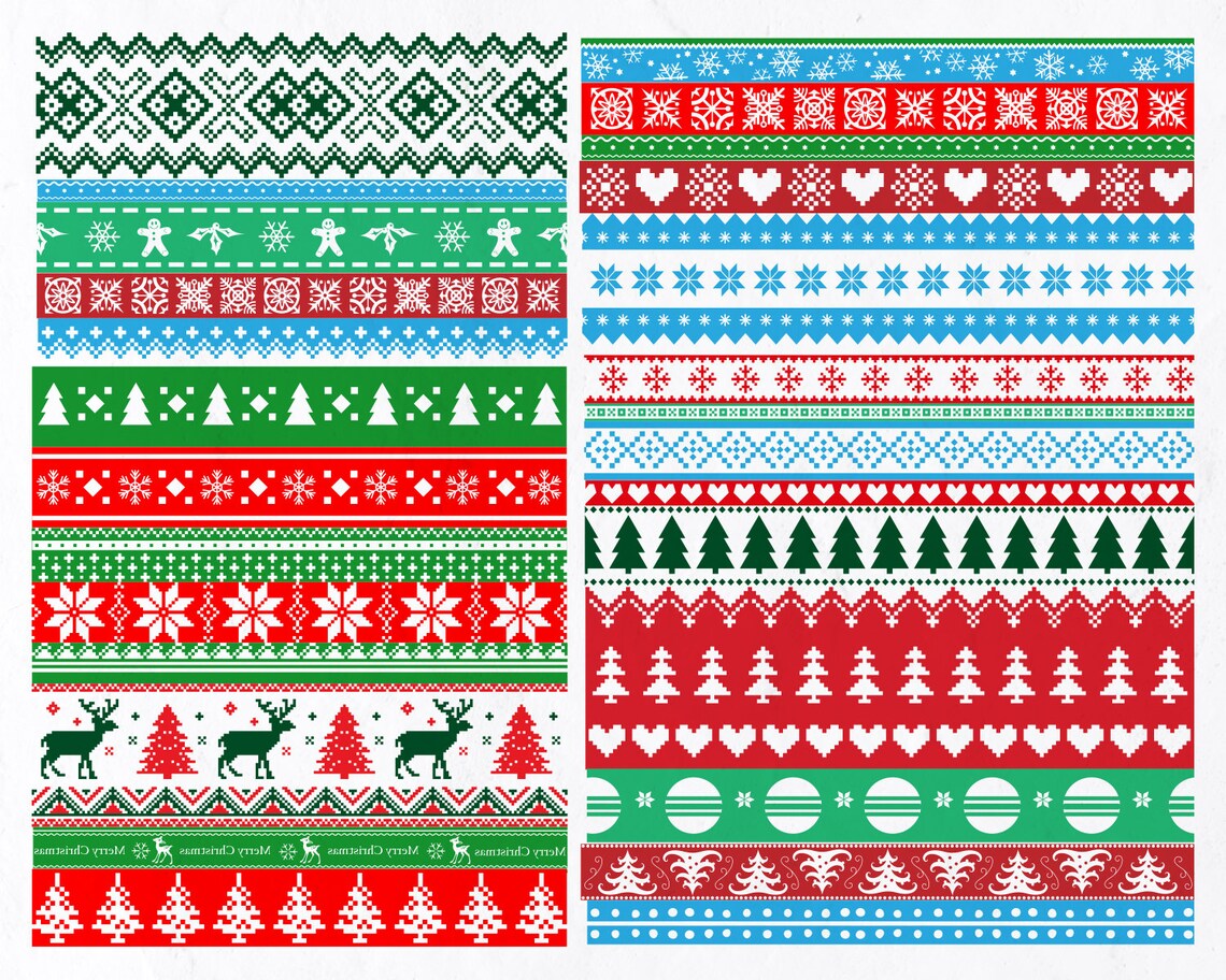 27 Christmas Border SVG Bundle Winter Border Svg Christmas - Etsy