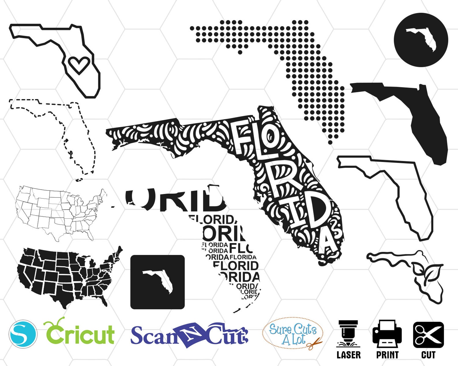 Florida State Svg, Florida Home, Usa Svg, Svg File for Cricut ...