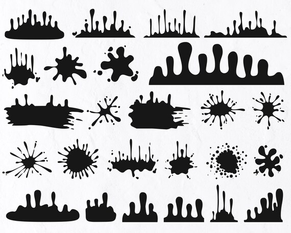 25 Paint Drip SVG Bundle Abstract Paint Ink Vector - Etsy