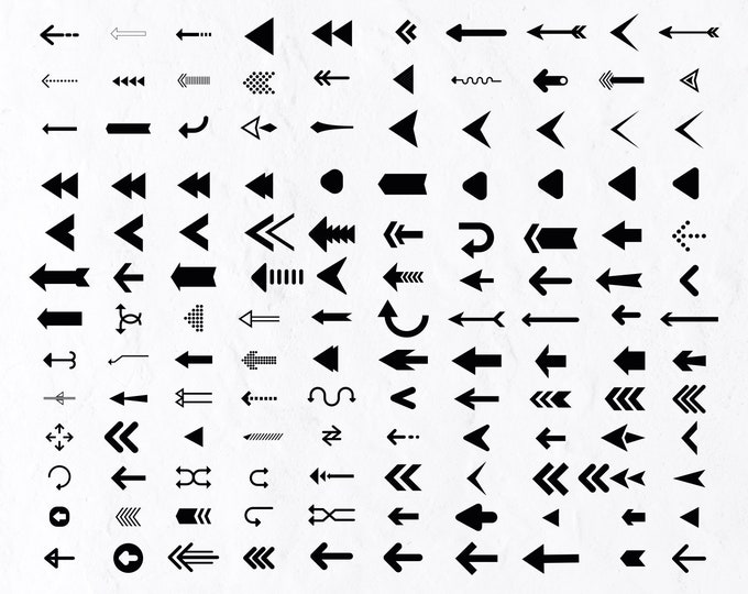 Arrow in Circle Svg File for Cricut, Two Arrows Outline Cut File, Hand ...