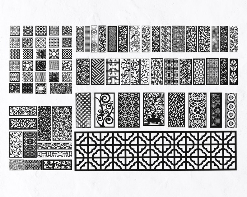 70 Decorative Panel SVG Paper Cutting Svg Cutout Svg Laser | Etsy