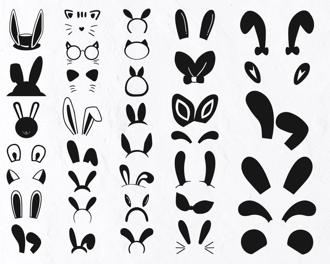 36 Easter Bunny Ears SVG Bundle, Easter Cut Files, Baby Easter Svg ...
