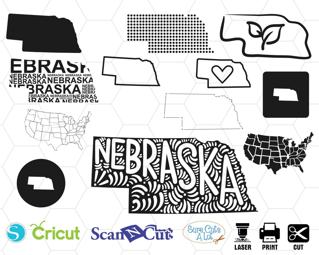 Nebraska State Svg, Nebraska Map Svg, State Outline Svg, Pride, Png Dxf ...