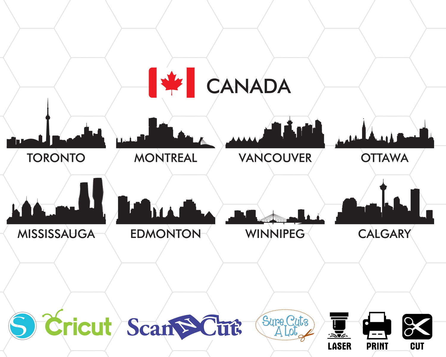 Canada City Svg, Toronto Svg, Montreal Svg, Vancouver Svg, Ottawa Svg ...