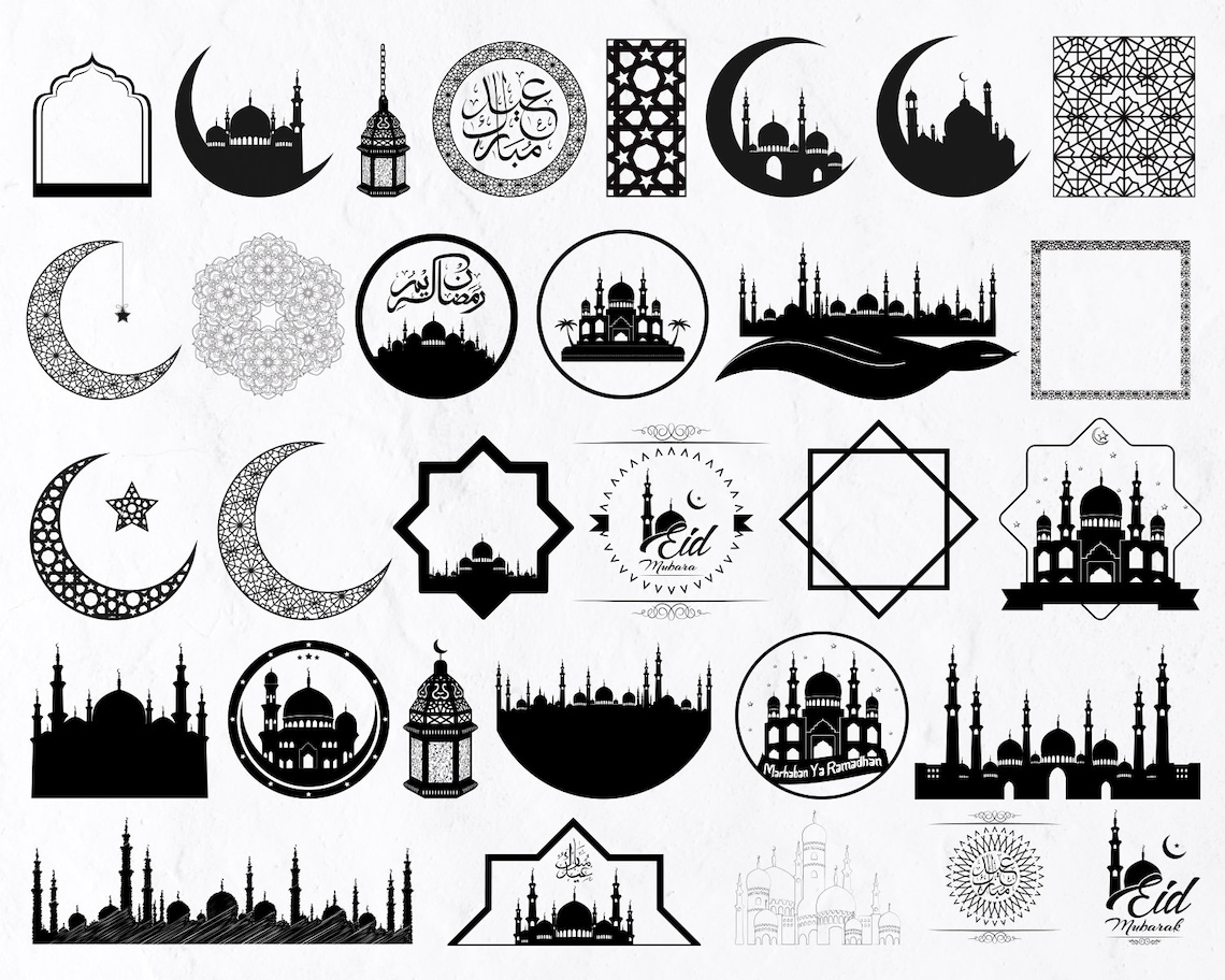 31 Islamic SVG Bundle, Cutting Files, Template, Masjid, Mosque, Ramadan ...