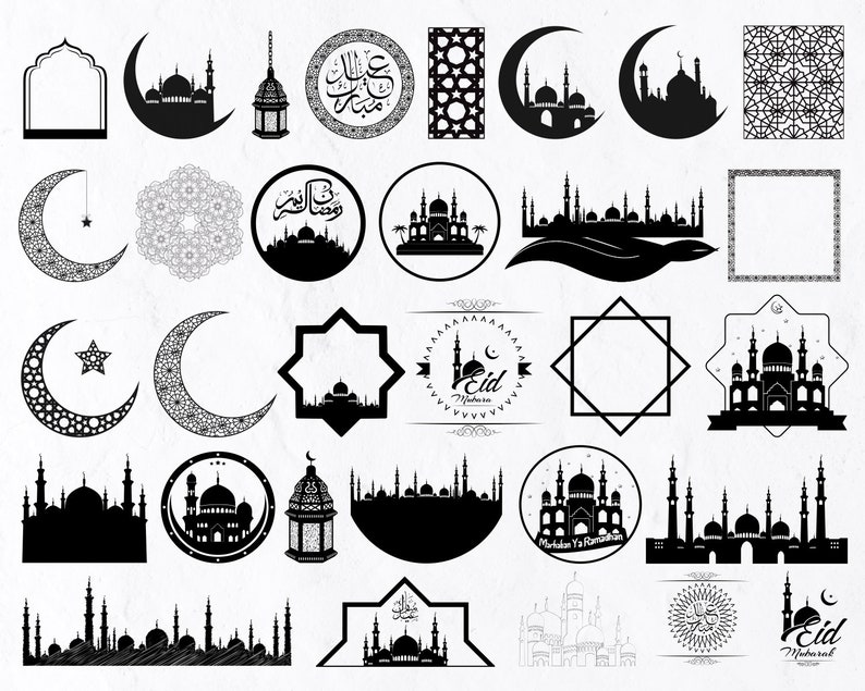 31 Islamic SVG Bundle Cutting Files Template Masjid - Etsy