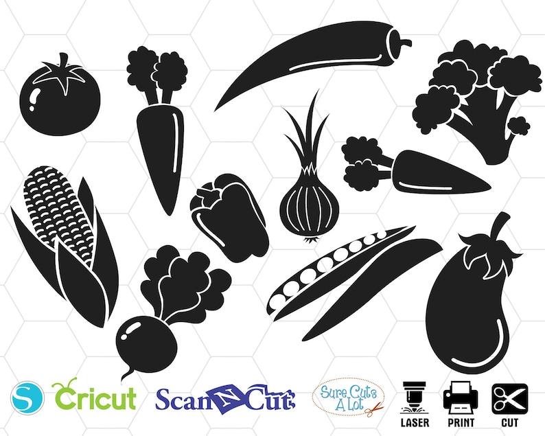 Svg légume, nourriture svg, carotte svg, svg vegan, tomate svg, clipart ...