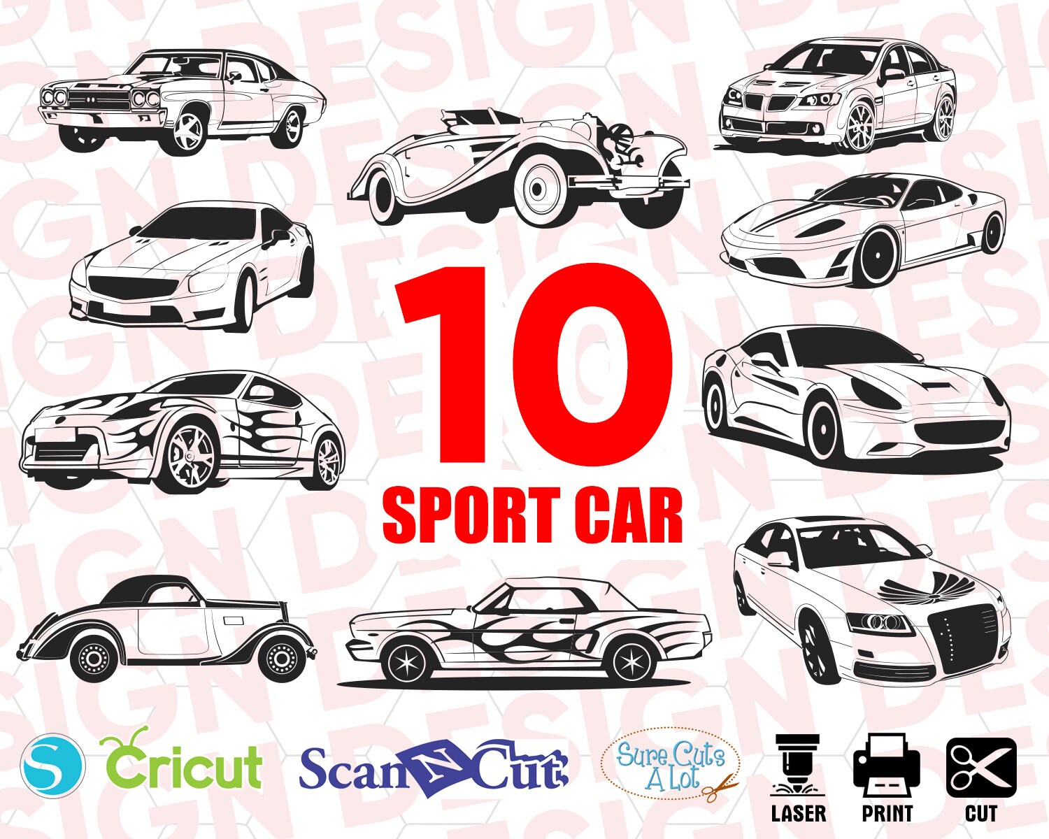 Sport Car Svg, Car Clipart, Vehicle Svg, Ace Svg, Car Clipart Svg ...