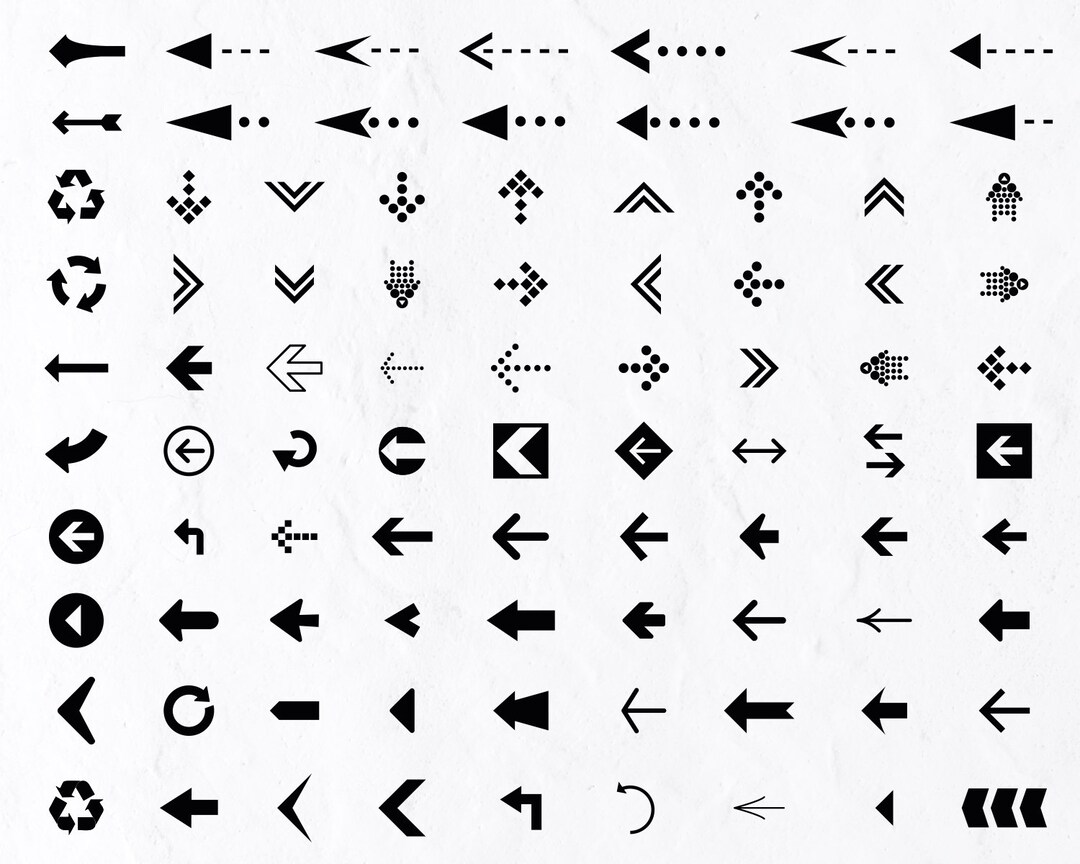 86 Arrows Icons SVG Bundle, Infographic Arrows Icons, Application ...