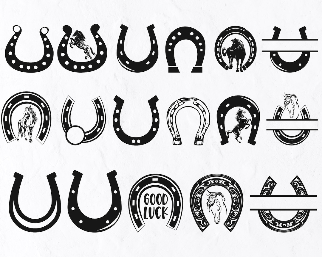 17 HOEFIJZER SVG Bundel, Hoefijzer Svg, Western Svg, Paard Svg, Cowboy ...