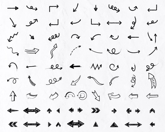 75 Hand Drawn Arrows SVG Bundle Rustic Arrow Svg Tribal - Etsy