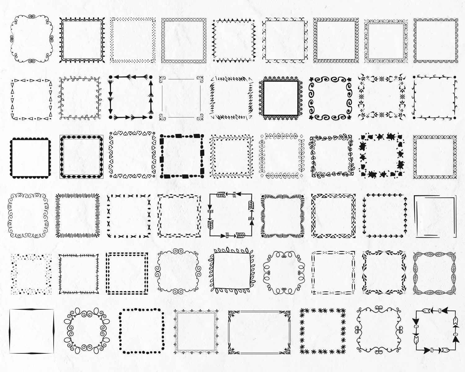 56 Square Frame SVG Bundle, Frame Svg, Label Svg, Frame Bundle, Sign ...