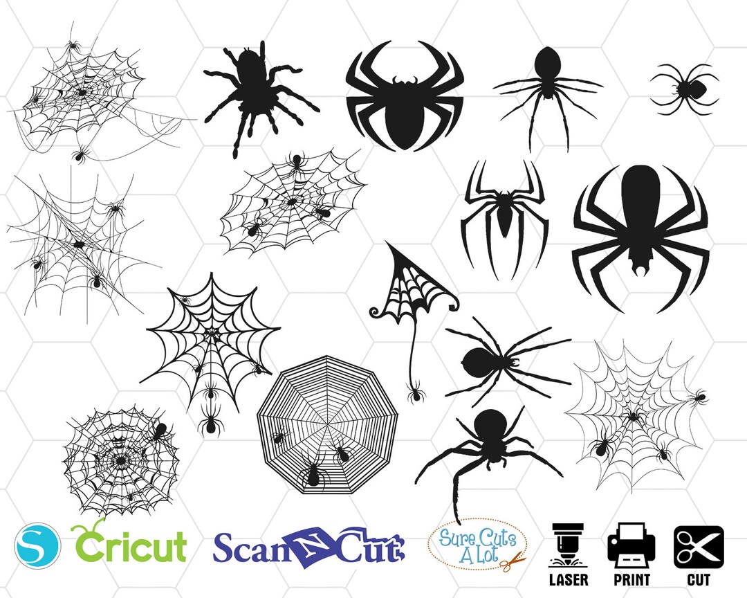 Spider Svg, Spider Web Svg, Spider Clipart, Spider Silhouette, Spider ...