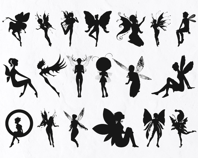 19 Fairy SVG Bundle Fantasy Magic Illustration Cute - Etsy
