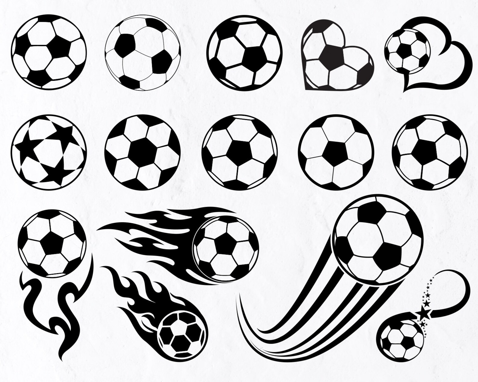 15 Soccer Flame SVG Bundle Soccer Svg Soccer Vector Soccer | Etsy