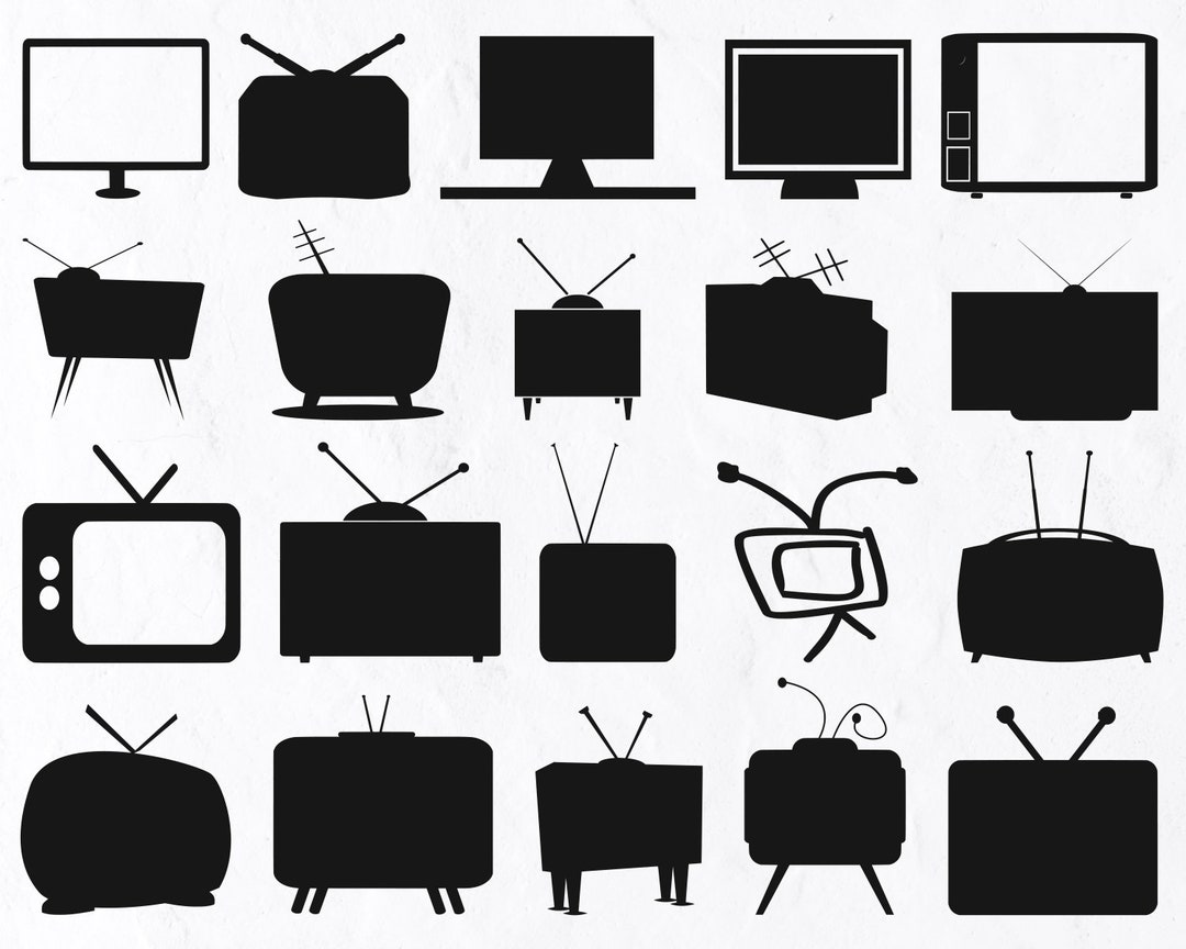 20 Television SVG Bundle, TV Svg, Screen, Technology, Video, Display ...