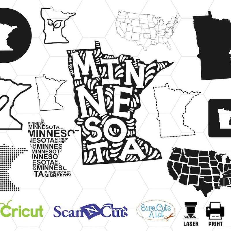 Minnesota State Svg - Etsy