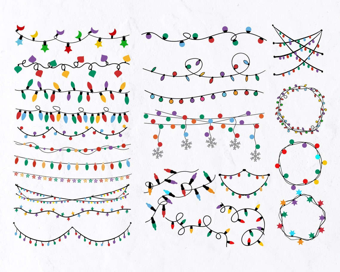 23 Christmas Light SVG Bundle, Christine Bulb Svg, String Svg ...