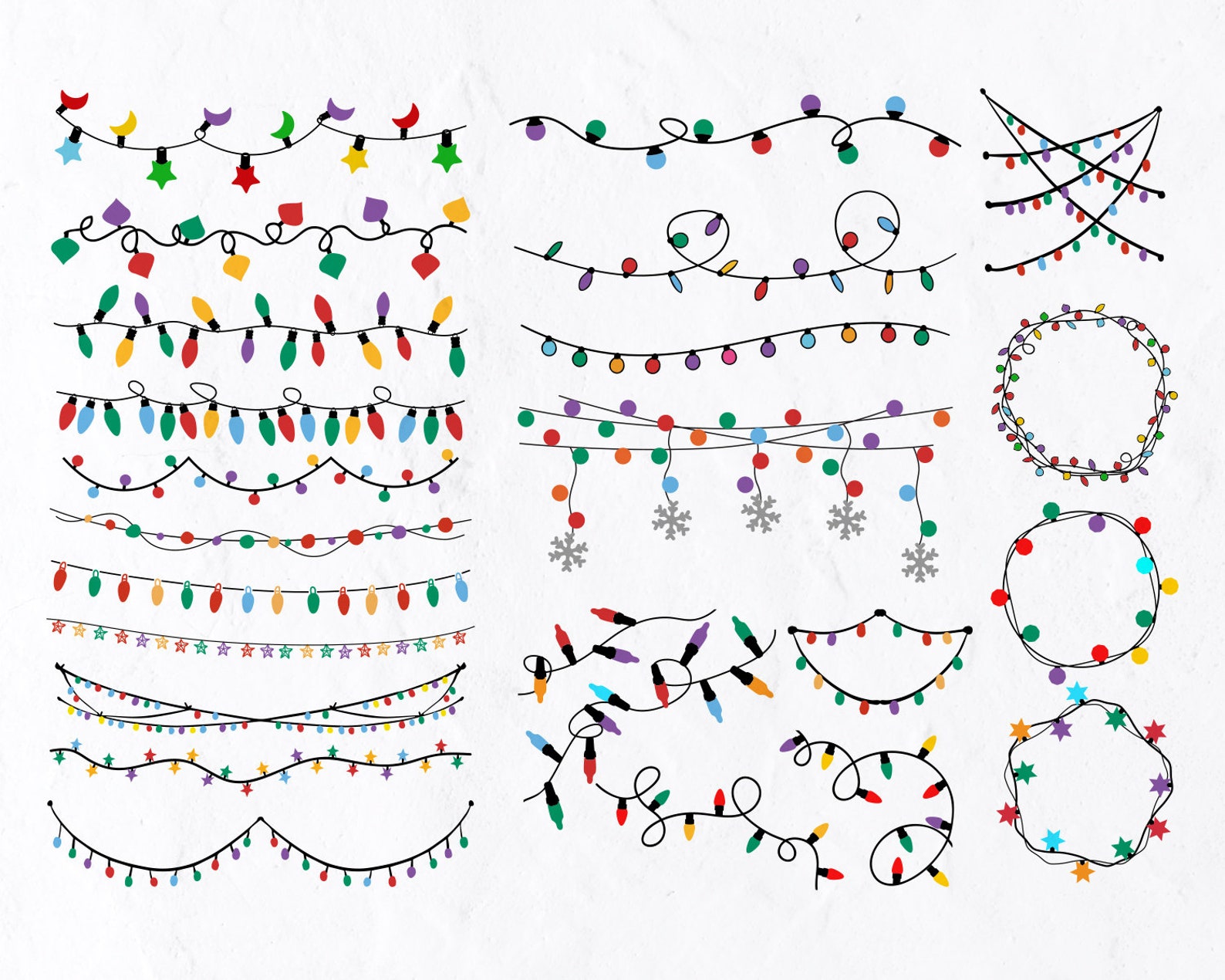 23 Christmas Light SVG Bundle Christine Bulb Svg String Svg - Etsy