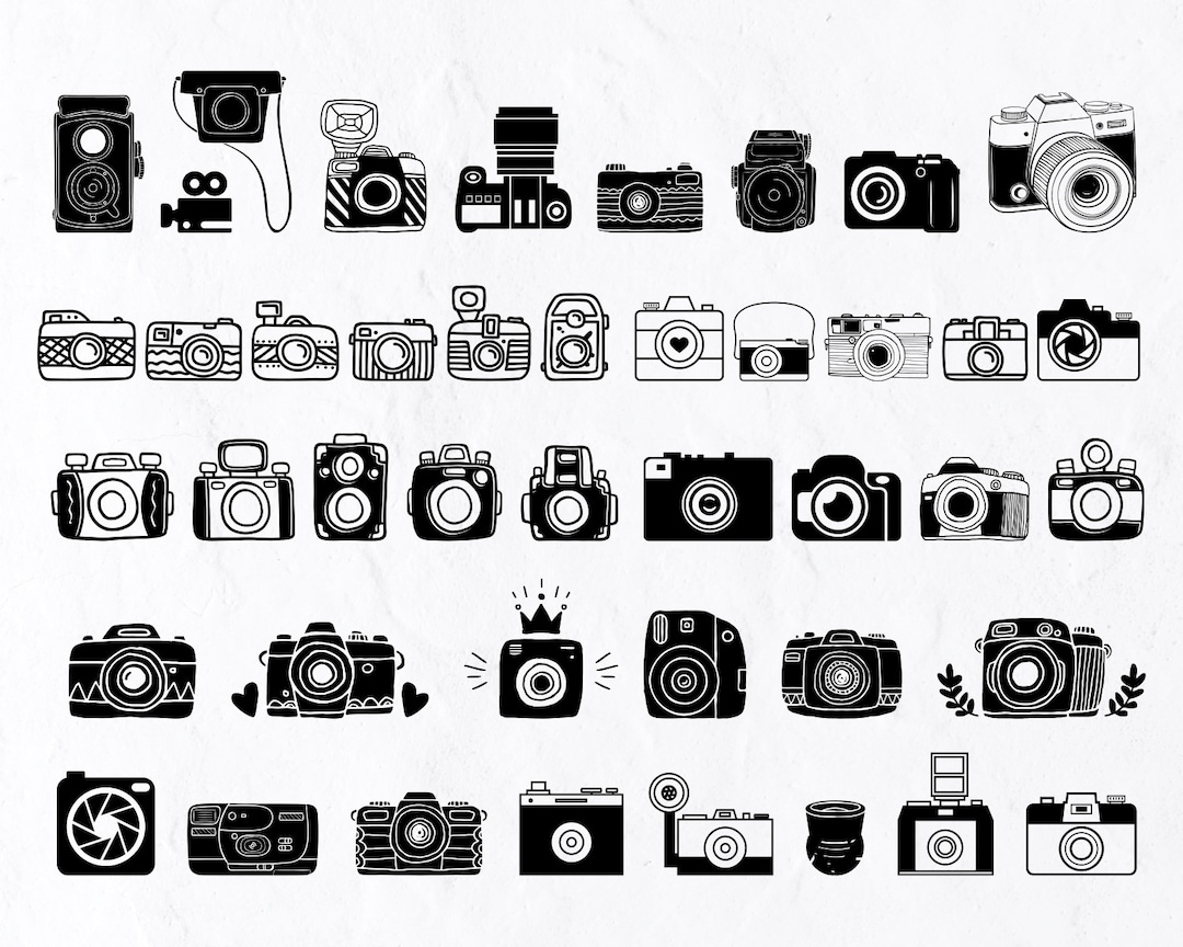 44 Camera SVG Bundle, Photography Svg, Retro Camera Svg, Movie Svg ...
