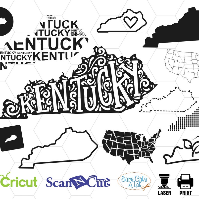 Kentucky Silhouette - Etsy