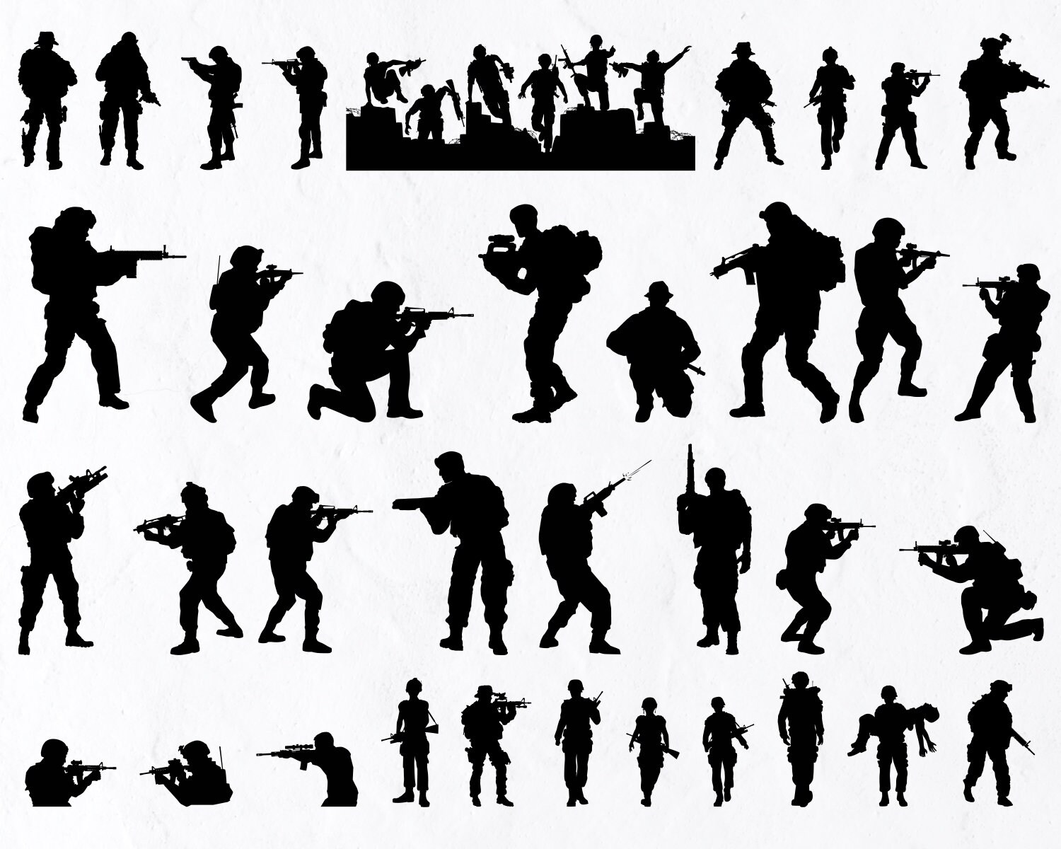 36 Soldier Silhouette svg Soldier SVG Bundle Solider Svg - Etsy France