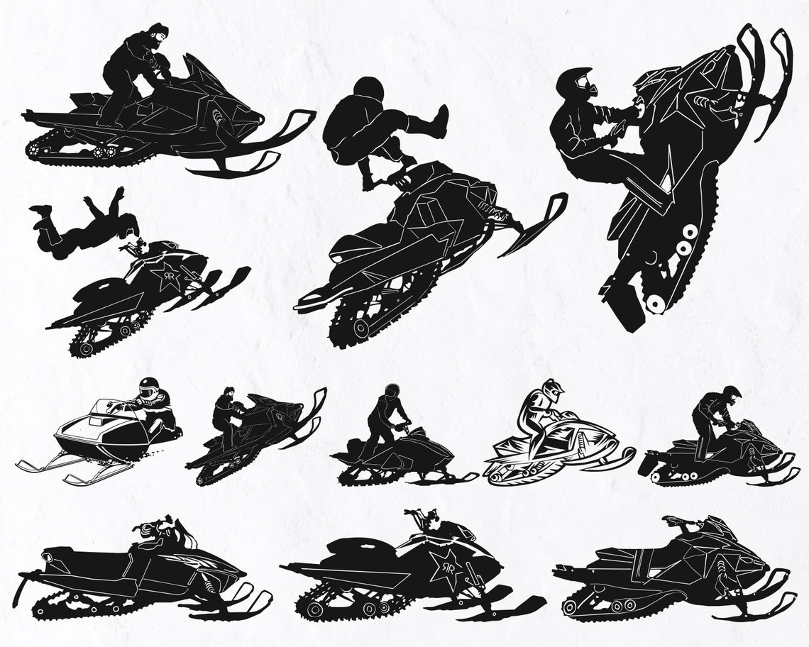 12 Snowmobile SVG Bundle, Snowmobiling Svg, Sled Life Svg, Snowmobile ...