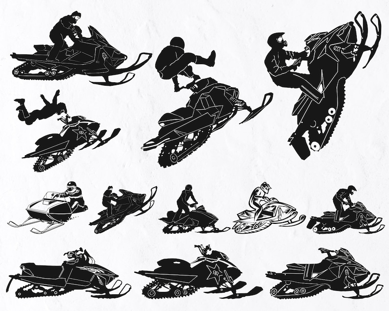 12 Snowmobile SVG Bundle, Snowmobiling Svg, Sled Life Svg, Snowmobile ...